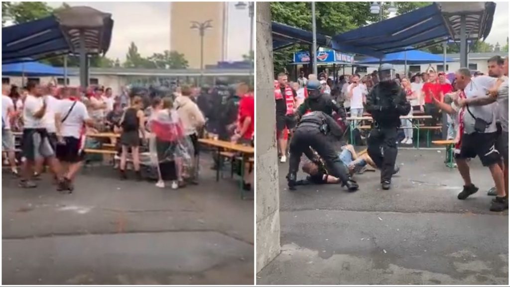 VIDEO: Pijani navijač gađao flašom policajce, a onda je uslijedila ...